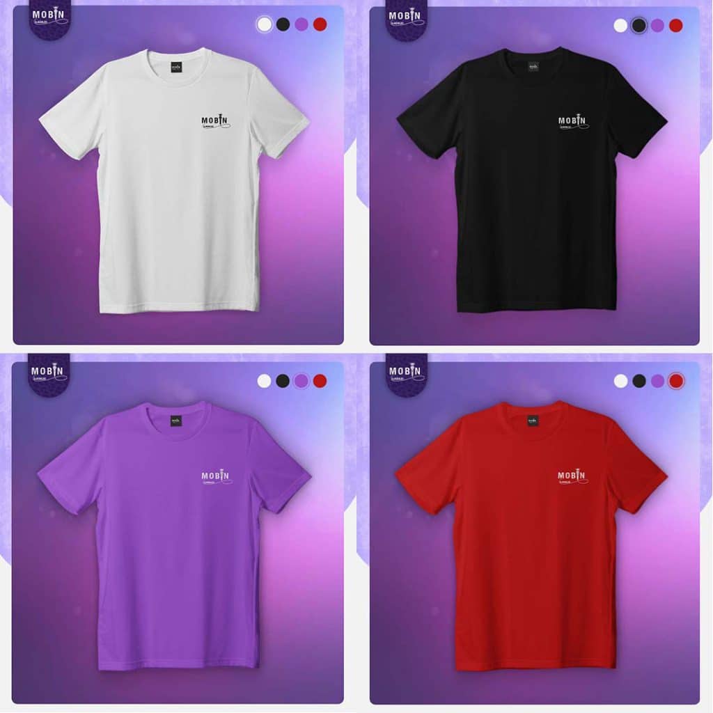 Designless T-Shirts with the exclusive logo of Mobin Ojaghloo - Mobin ...